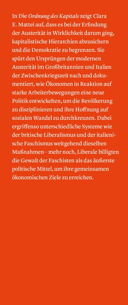 Clara Mattei: »Die Ordnung des Kapitals« - Jacobin
